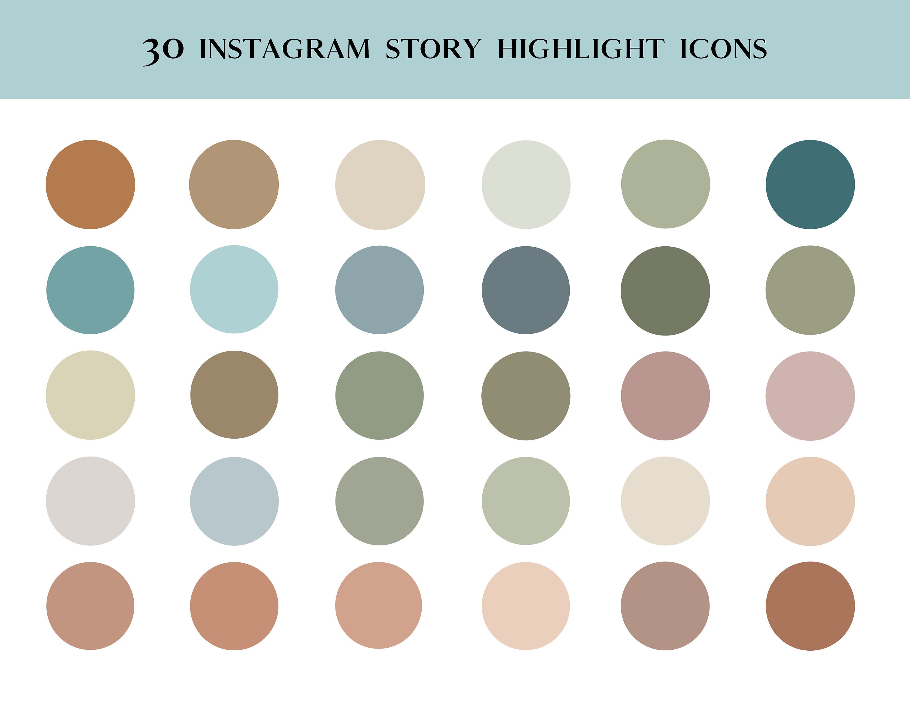 30 Neutral Solid Color Instagram Highlight Icons Instagram - Etsy