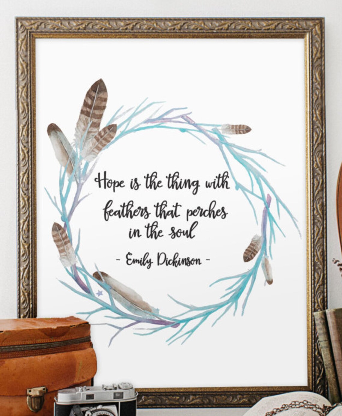 Feather Quote Art Print Wall Decor Printable Decoration - Etsy