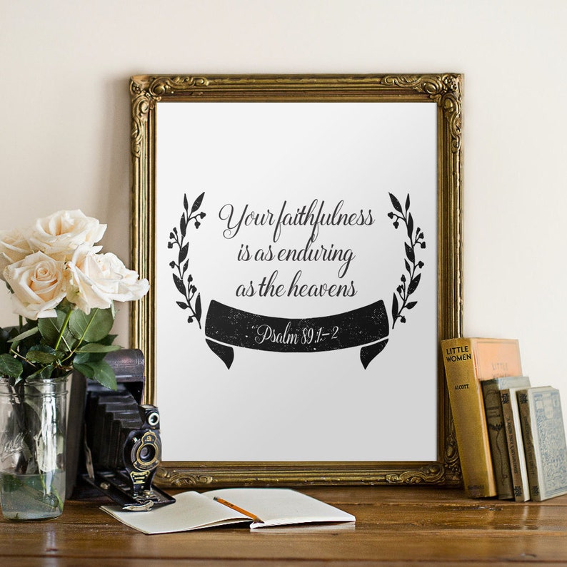 Psalm 89 1-2 Bible Verse Printable Bible Verse Scripture | Etsy