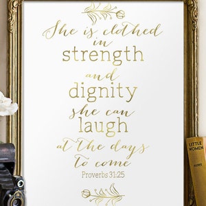 Gold Foil Print, Scripture Verse Print, Printable Verses, Gold Art Work ...