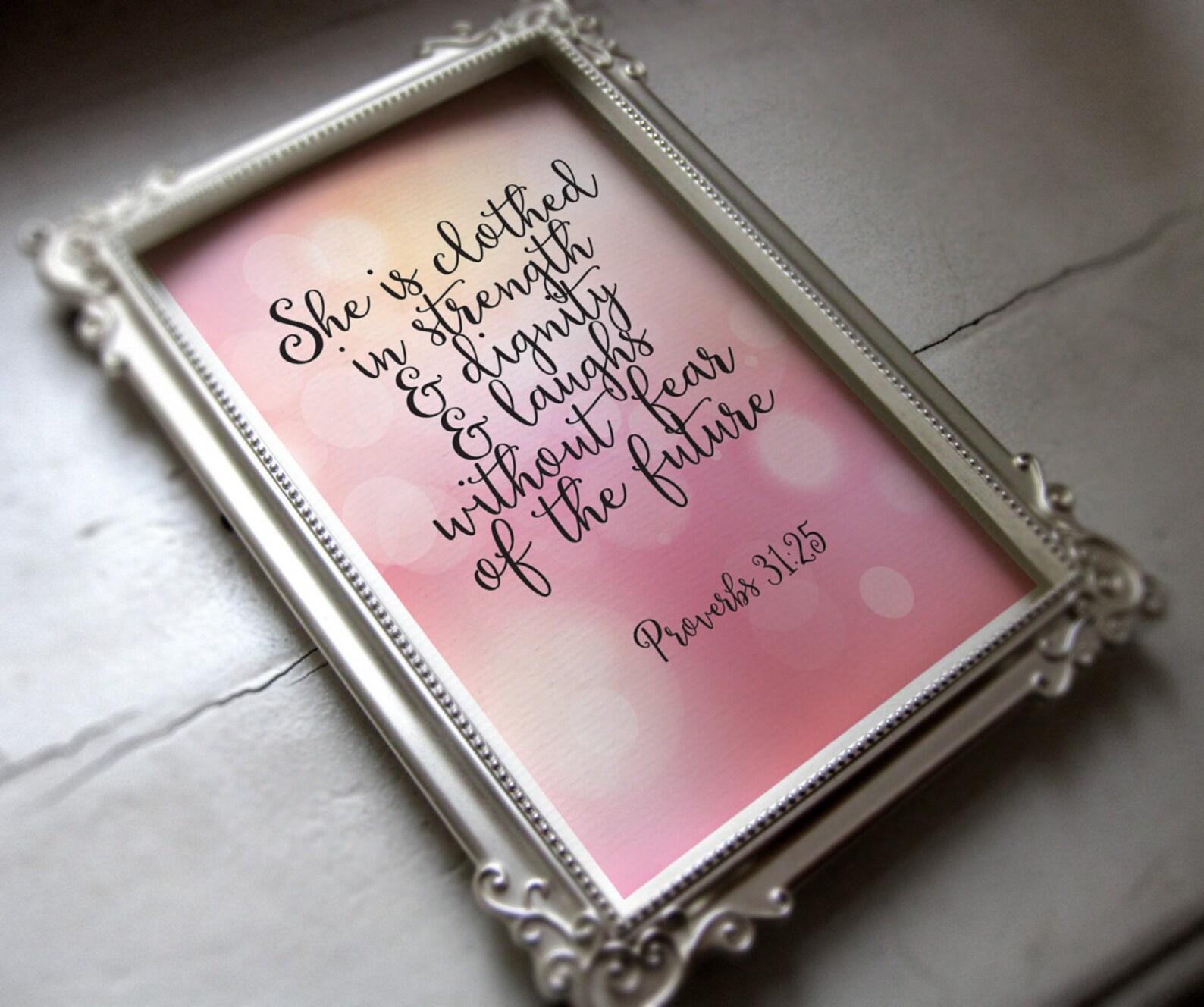Pink Nursery Decor Christian Wall Art Scripture Nursery Art - Etsy