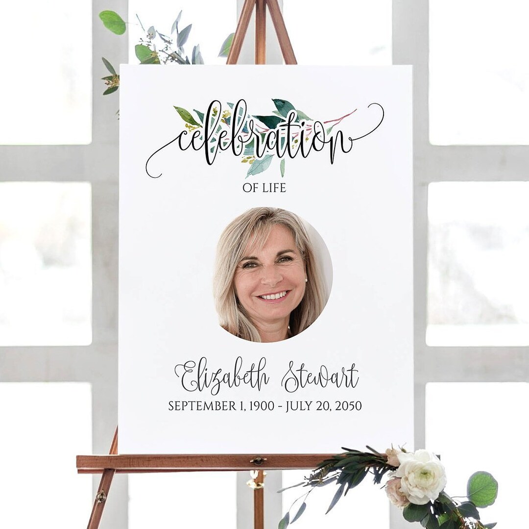 In Loving Memory Sign, Memorial Sign Printable, Funeral Decorations ...