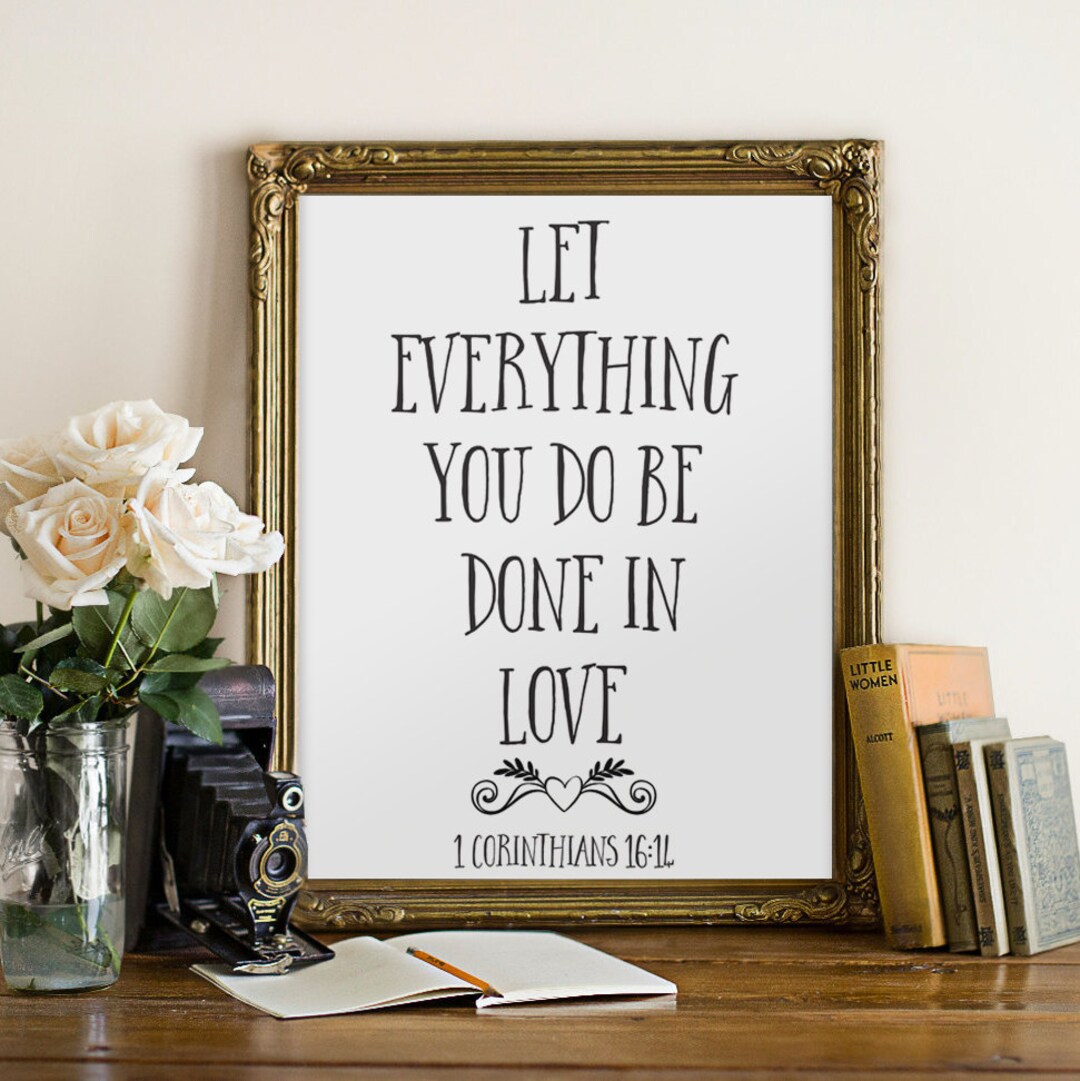 Bible Verse Print Printable Scripture Wall Art Decor Poster Wedding ...