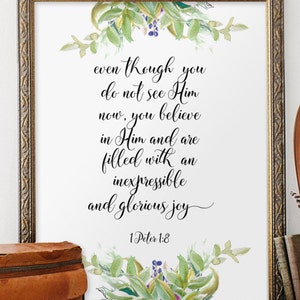 Bible Verse Art Printables, Scripture Art Print, Calligraphy Print ...