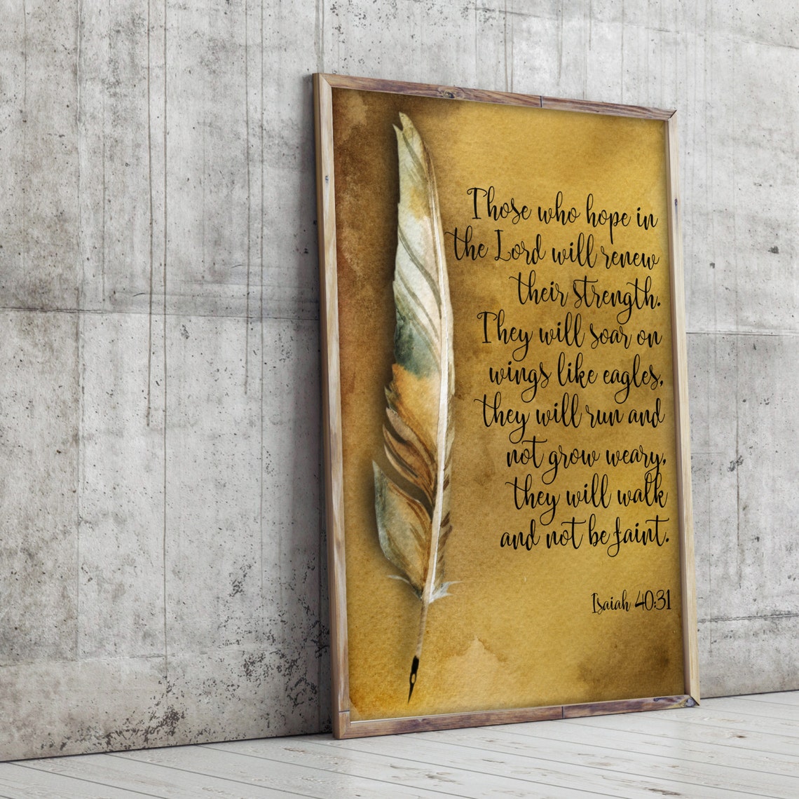 Scripture art Bible verse for encouragement Hope in the | Etsy