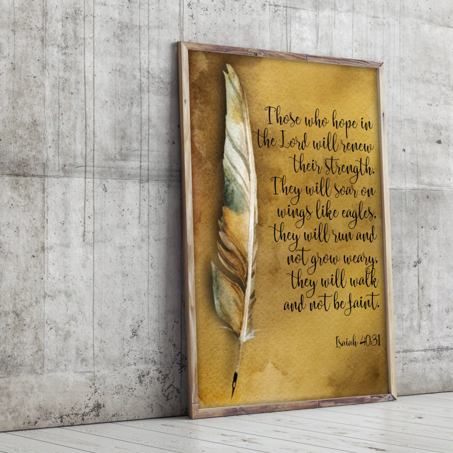 Scripture art Bible verse for encouragement Hope in the | Etsy