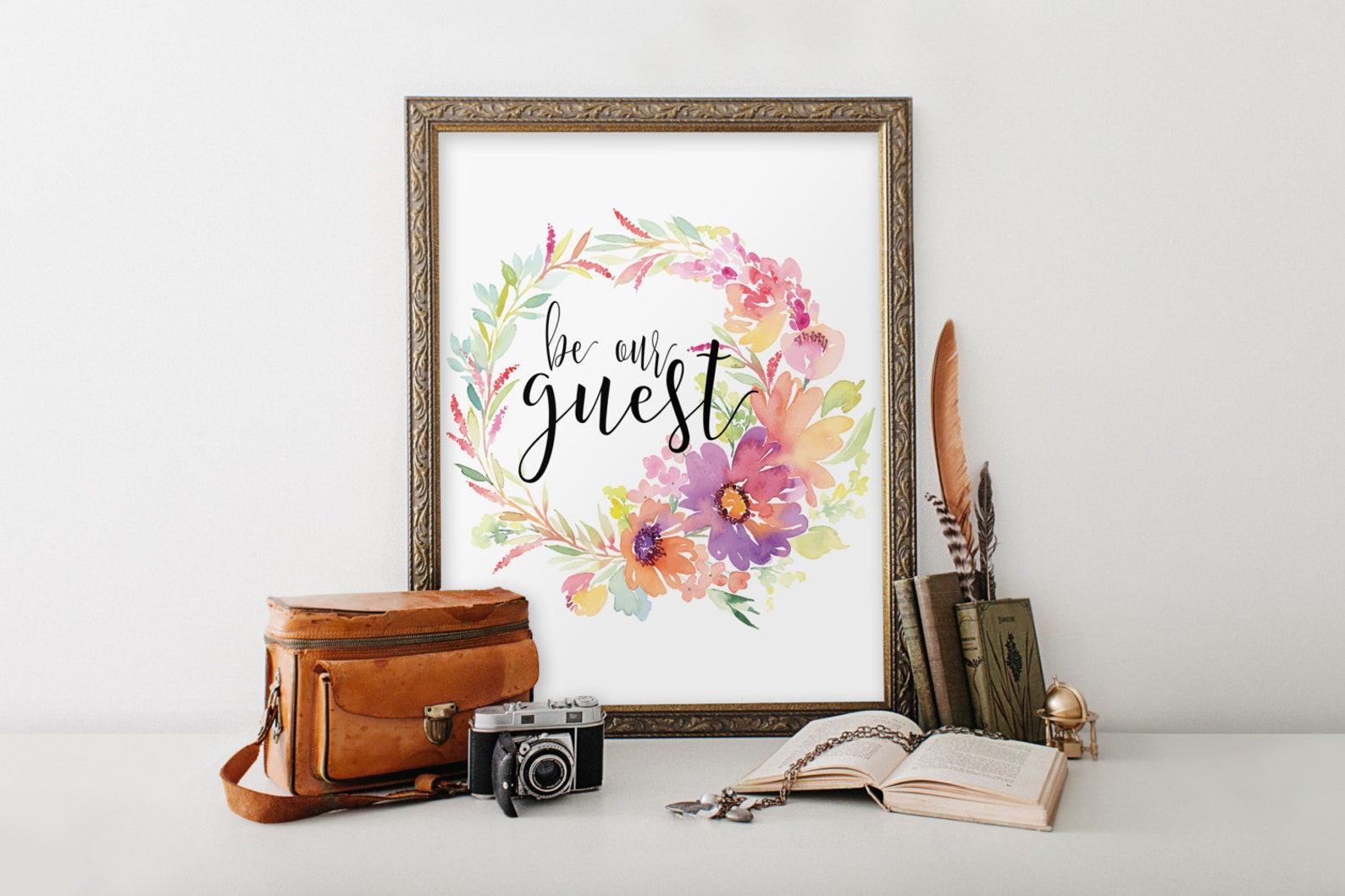 Home poster Be our guest print Home sign Wall art Home | Etsy