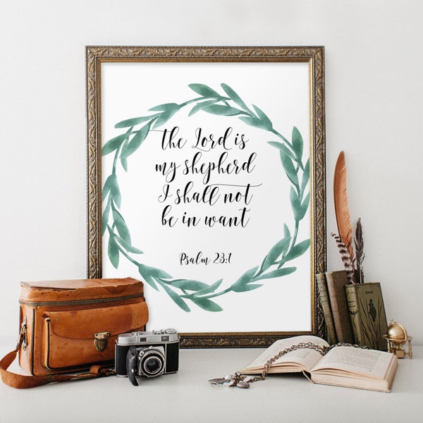 Psalm 23 Calligraphy - Etsy