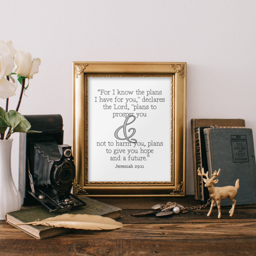 Jeremiah 29:11 Printable Nursery Decor for I Know the Plans I Have for ...