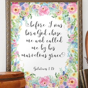 Bible Verse Wall Art, Scripture Art, Scripture Print, Nursery Bible ...