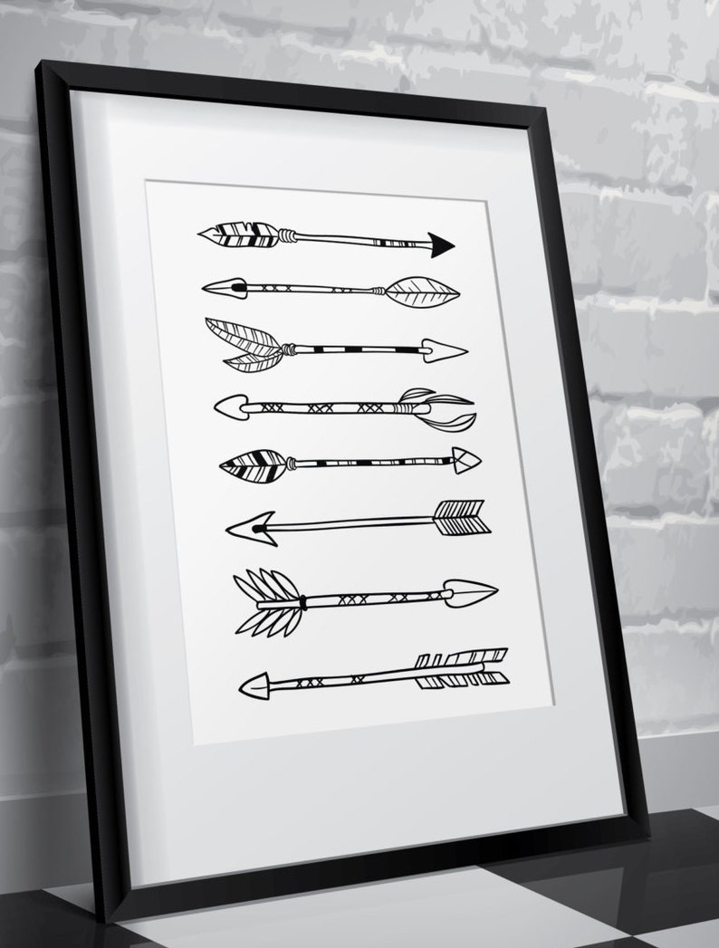 Arrow Printable Arrow Art Print Wall Decor Printable Art | Etsy