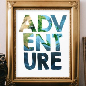 Adventure Printable, Travel Poster, Teen Room Decor, Inspirational ...