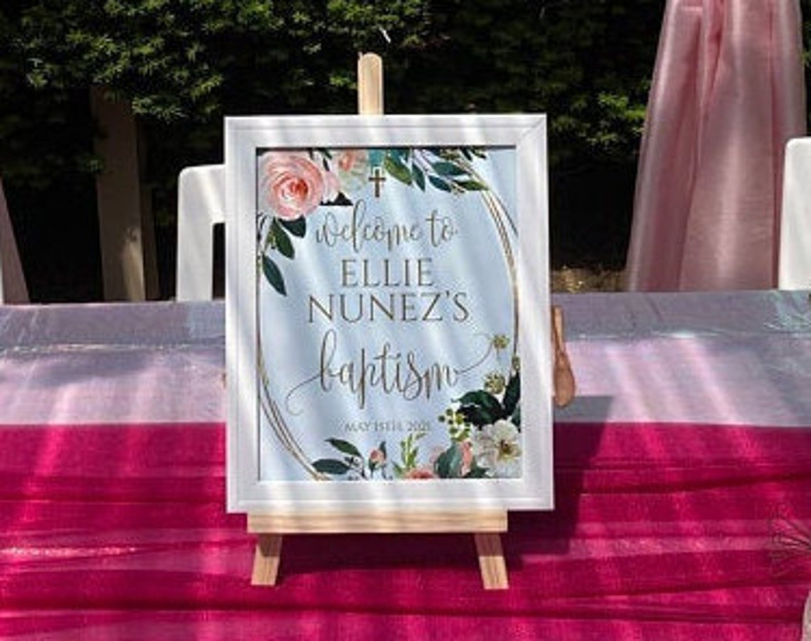 Baptism Welcome Sign Personalized Baptism Print Custom - Etsy