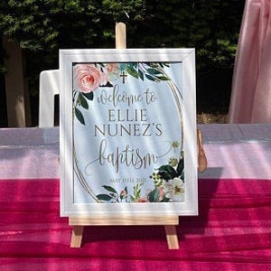 Baptism Welcome Sign, Personalized Baptism Print, Custom Baptism Sign ...