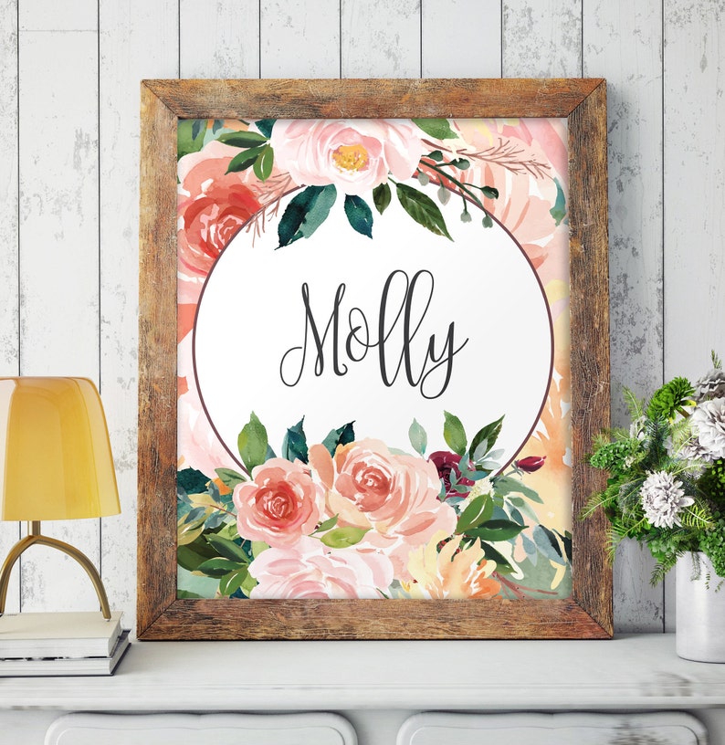 Personalized Name Signs Floral Name Sign Personalized - Etsy