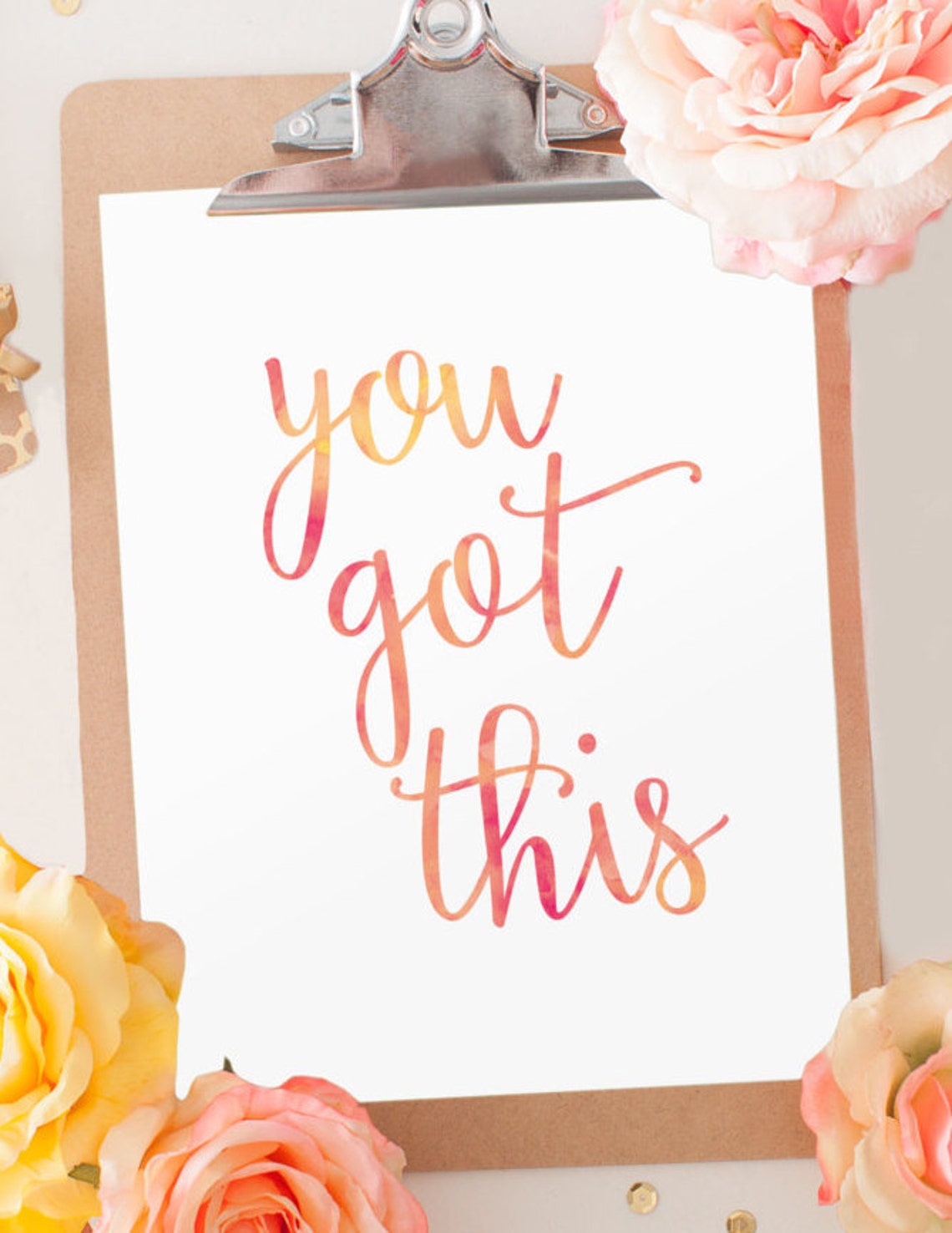 Printable Art Inspirational Print You Got This Typography - Etsy