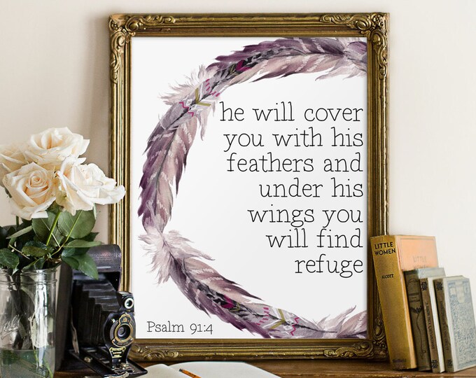 Feather Print, Psalm 91:4, Feather Art, Chalk Art, Chalkboard Art ...