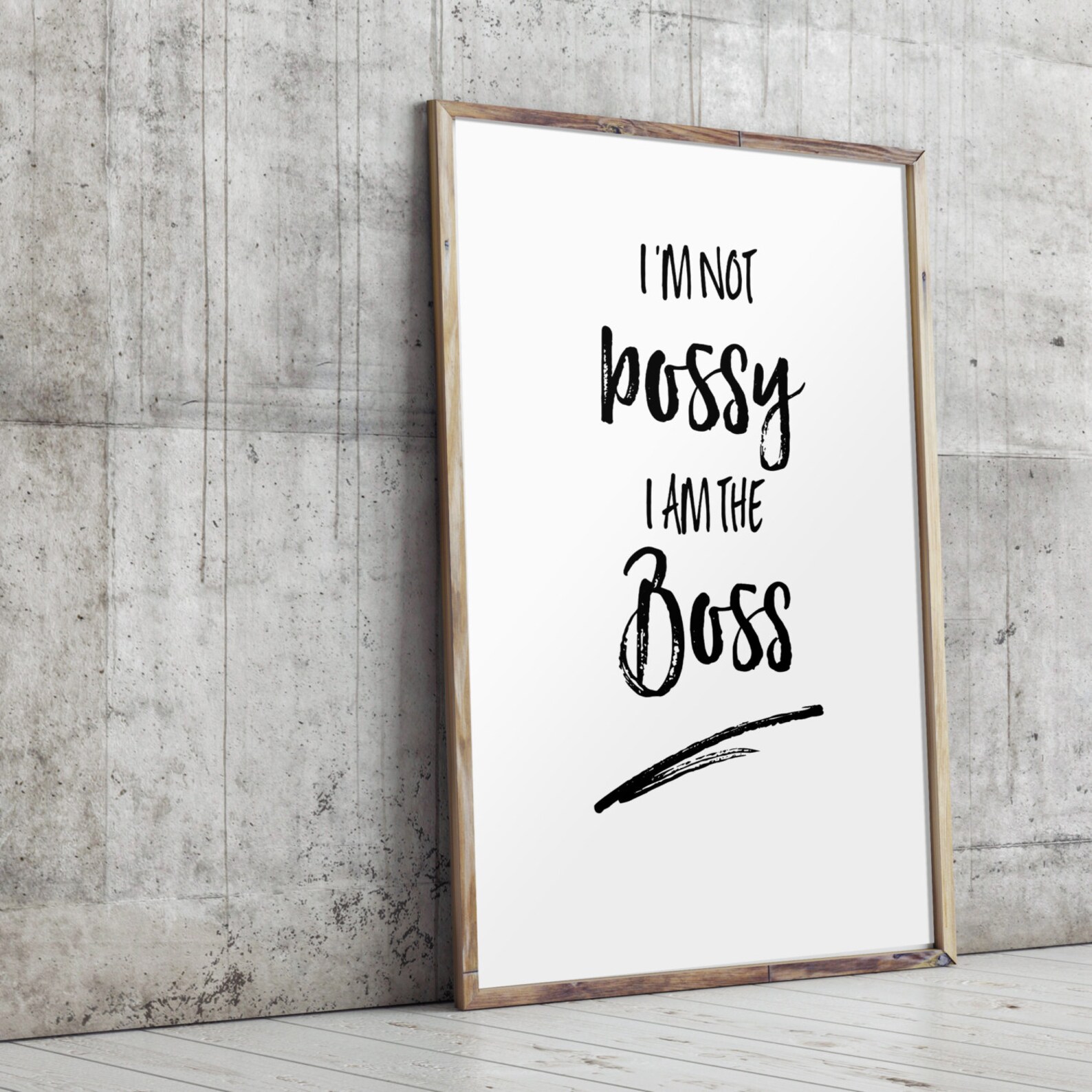 Funny printables I'm not Bossy I am the Boss Funny wall | Etsy
