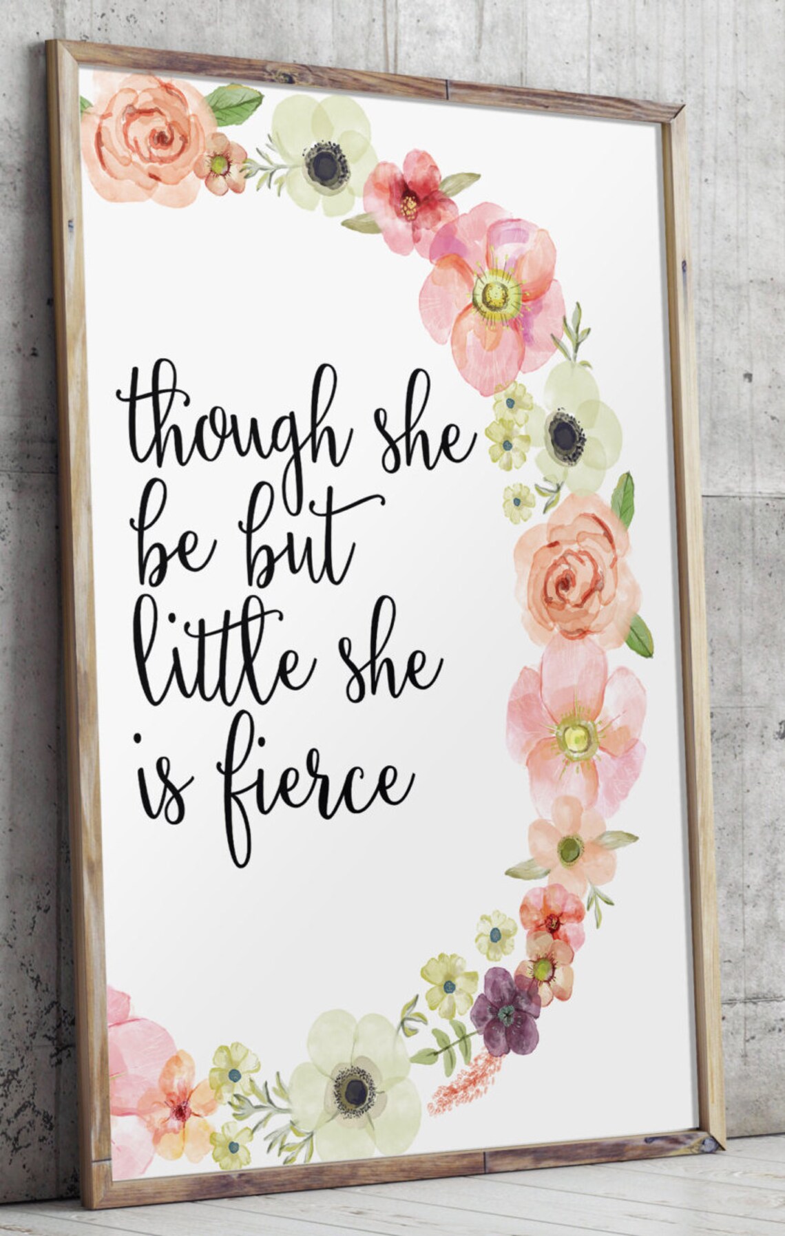 Though She Be but Little She is Fierce Baby Girl Nursery - Etsy