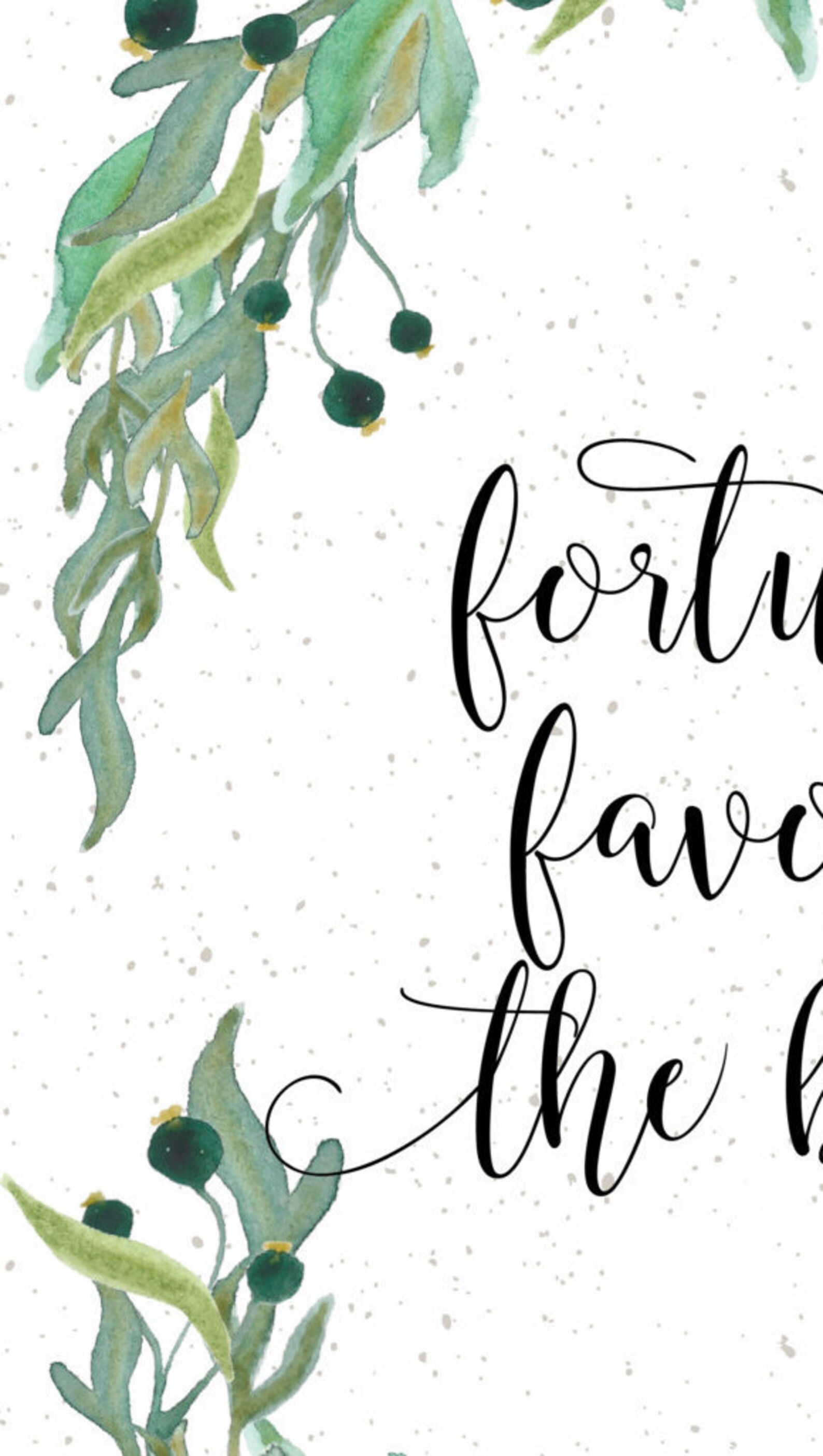 Fortune Favors the Brave Quote Printable Art Wall Decor Art - Etsy