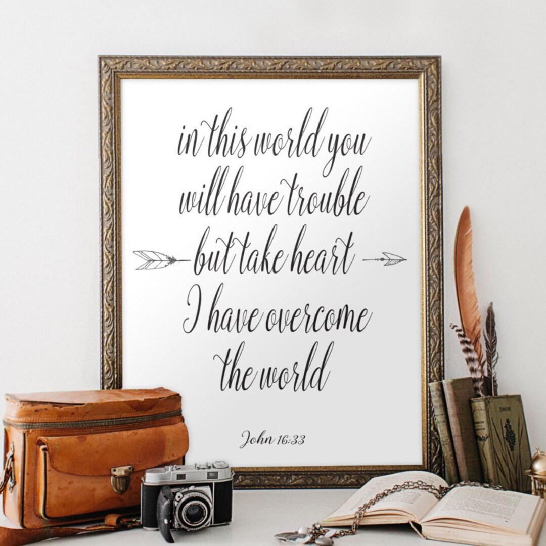 Bible Verse Art Printable Scripture Christian Wall Art Decor Poster ...