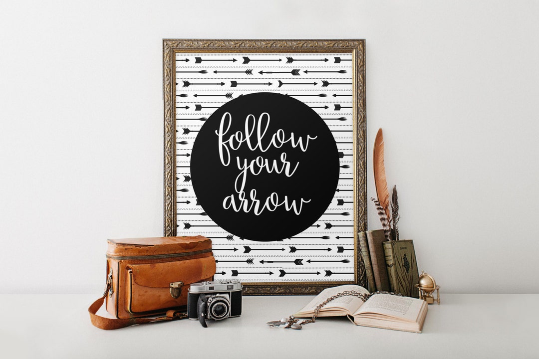 Arrow Wall Art Print Quote Decor Printable Art Inspirational Quote ...