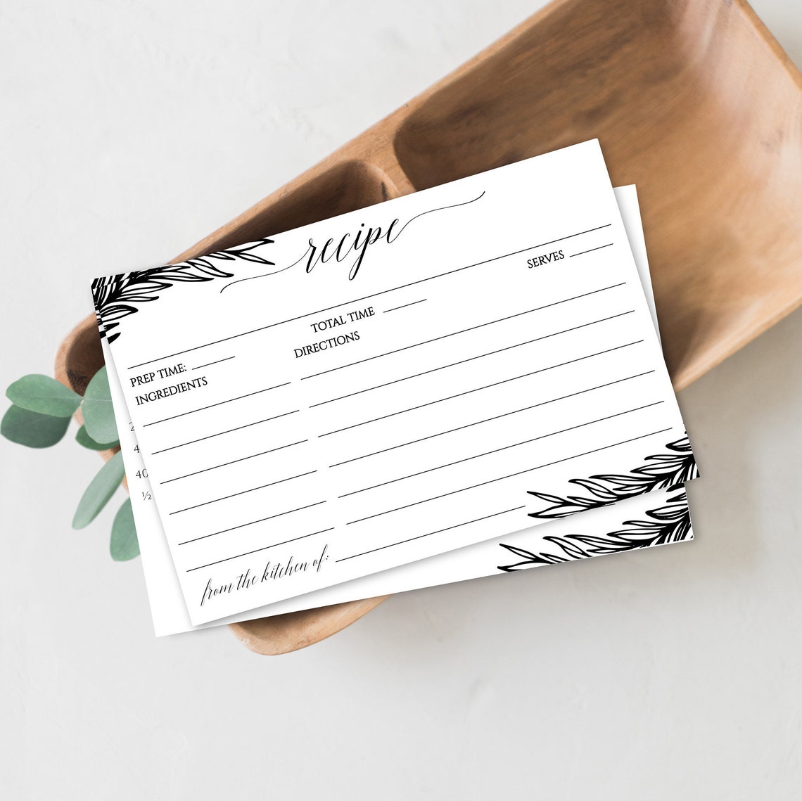 Printable Recipe Card Recipe Card Printable Template | Etsy