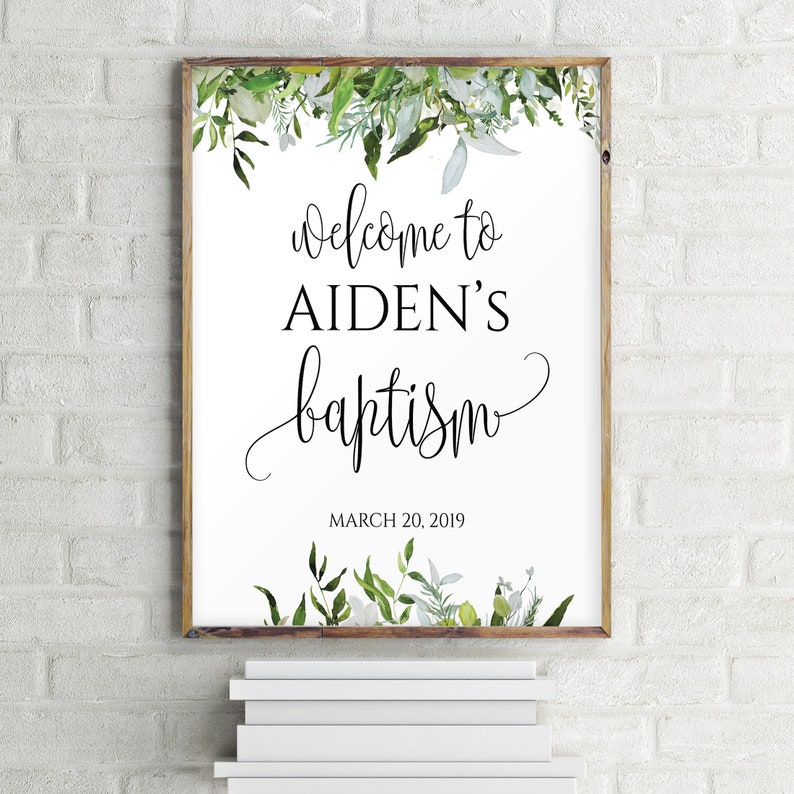 Baptism Welcome Sign Personalized Baptism Print Custom - Etsy