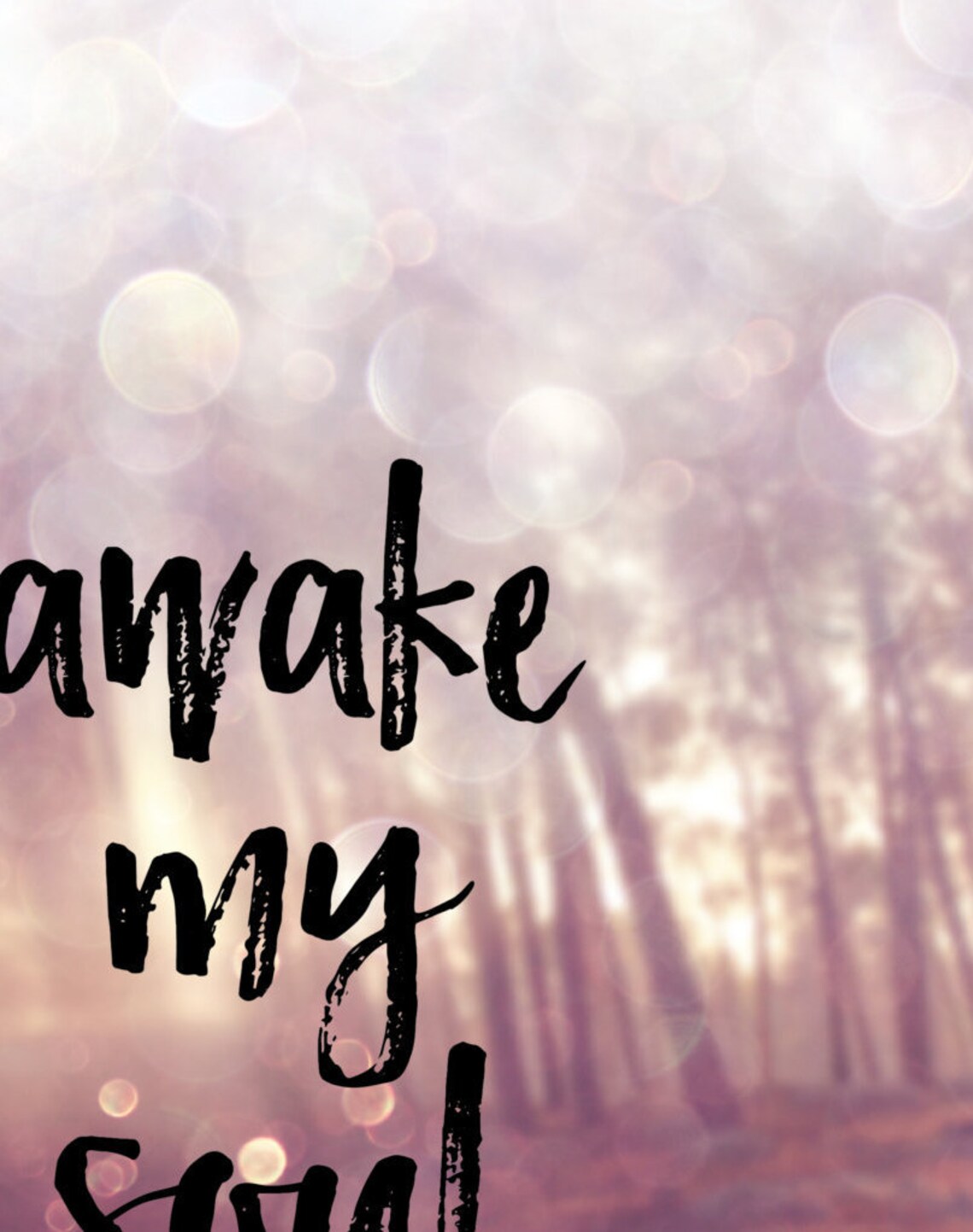 Awake My Soul Song Lyrics Print Home Decor Hand Lettered | Etsy