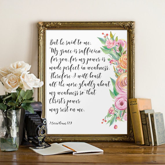 Bible Verse Print Art Scripture Art Christian Wall Art Home | Etsy