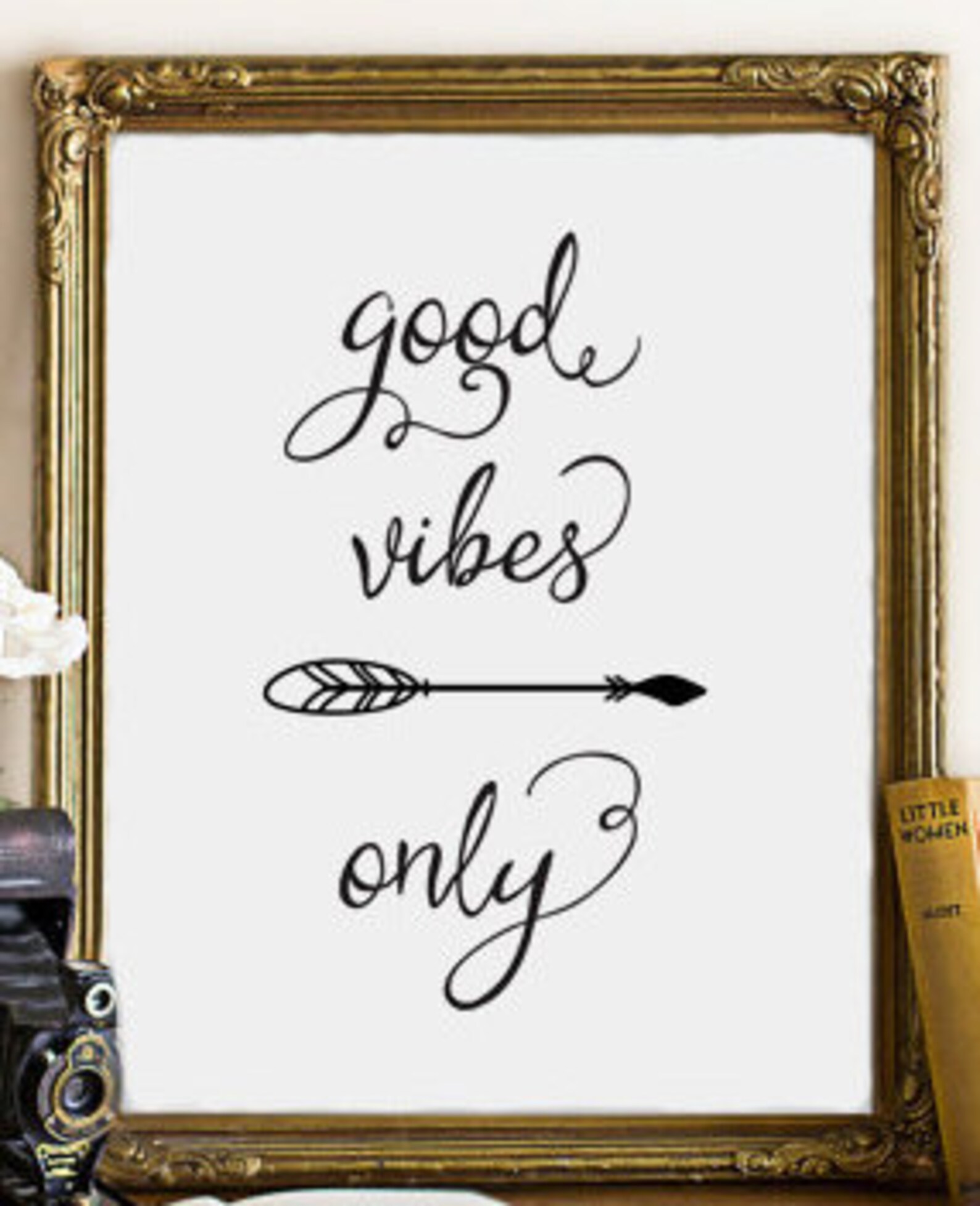 Printable Quote Good Vibes Inspirational Print Motivational | Etsy