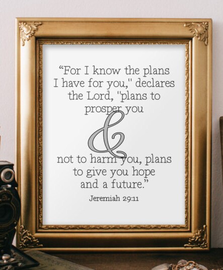 Jeremiah 29:11 Printable Nursery Decor for I Know the Plans I - Etsy