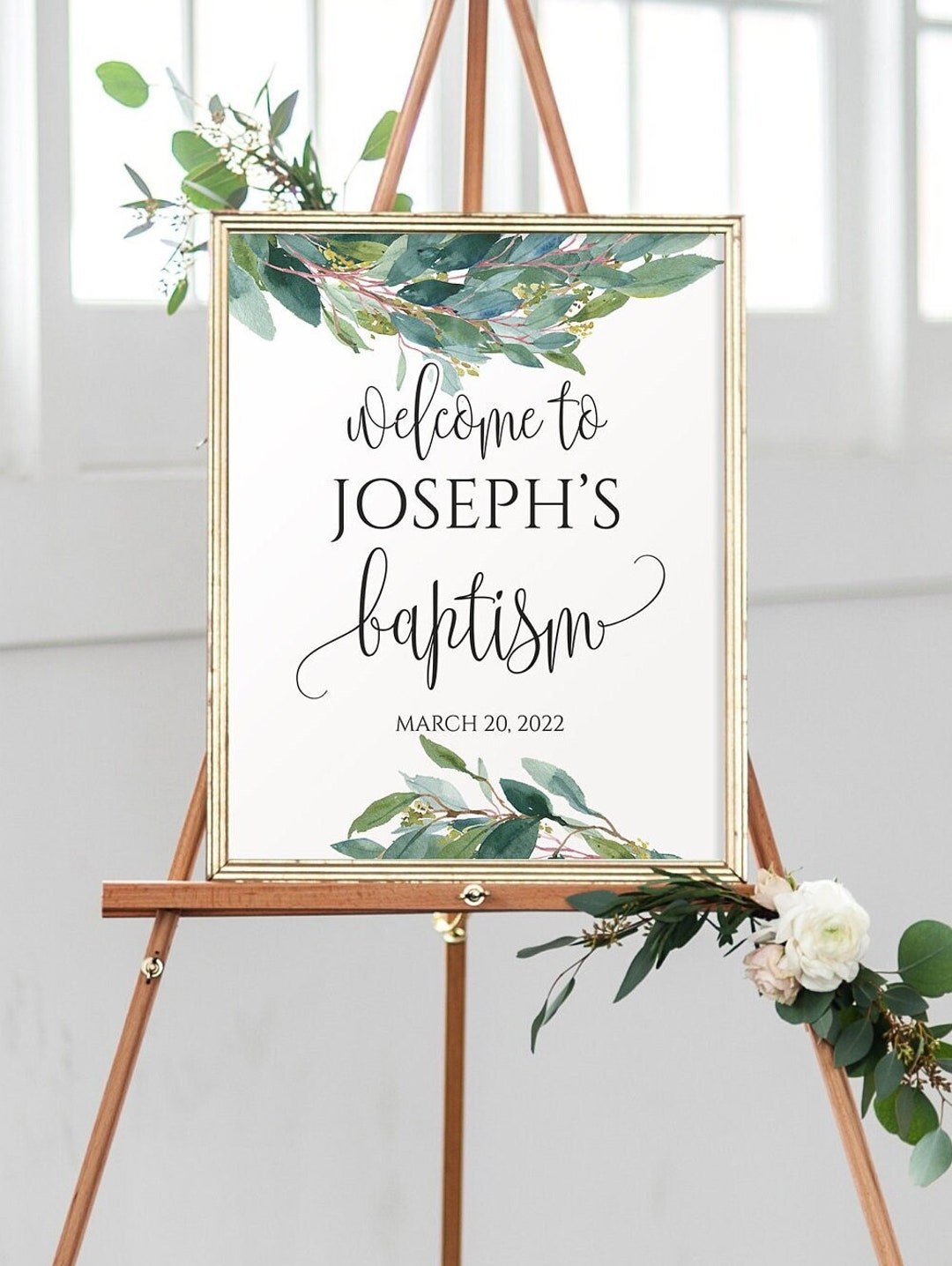 Baptism Welcome Sign, Personalized Baptism Print, Custom Baptism Sign ...