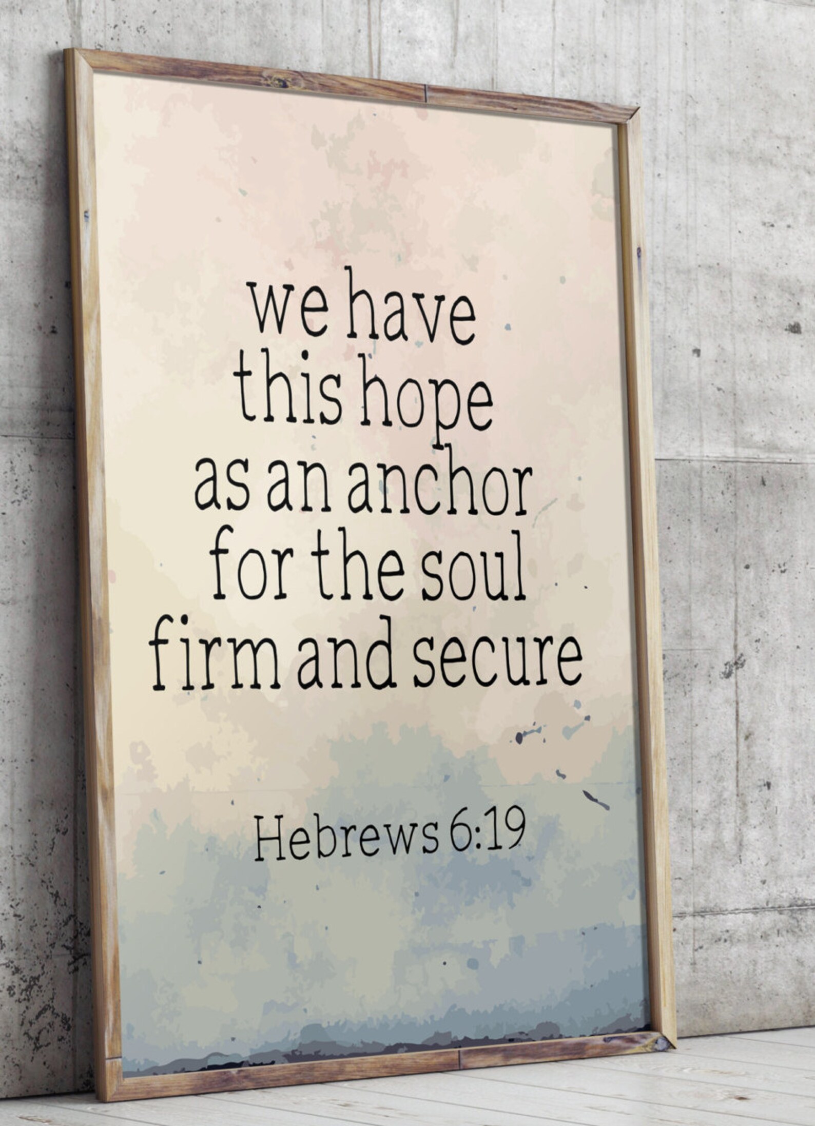 Christian Nursery Wall Art Poster Print Hebrews 6:19 Scripture | Etsy