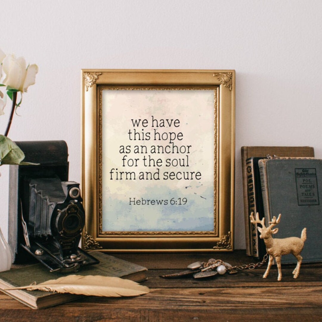 Christian Nursery Wall Art Poster Print Hebrews 6:19 Scripture - Etsy