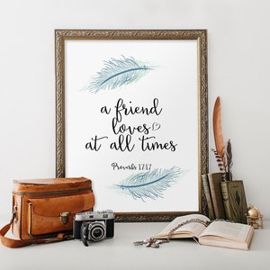 Bible Verse Art Scripture Printable Verses Best Friendship Quotes Gifts ...