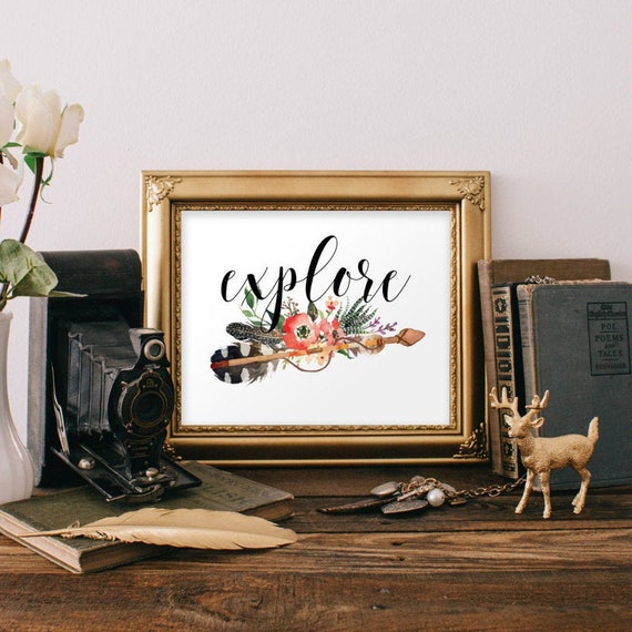 Nursery Decor Adventure Sign Explore Sign Explore Print - Etsy