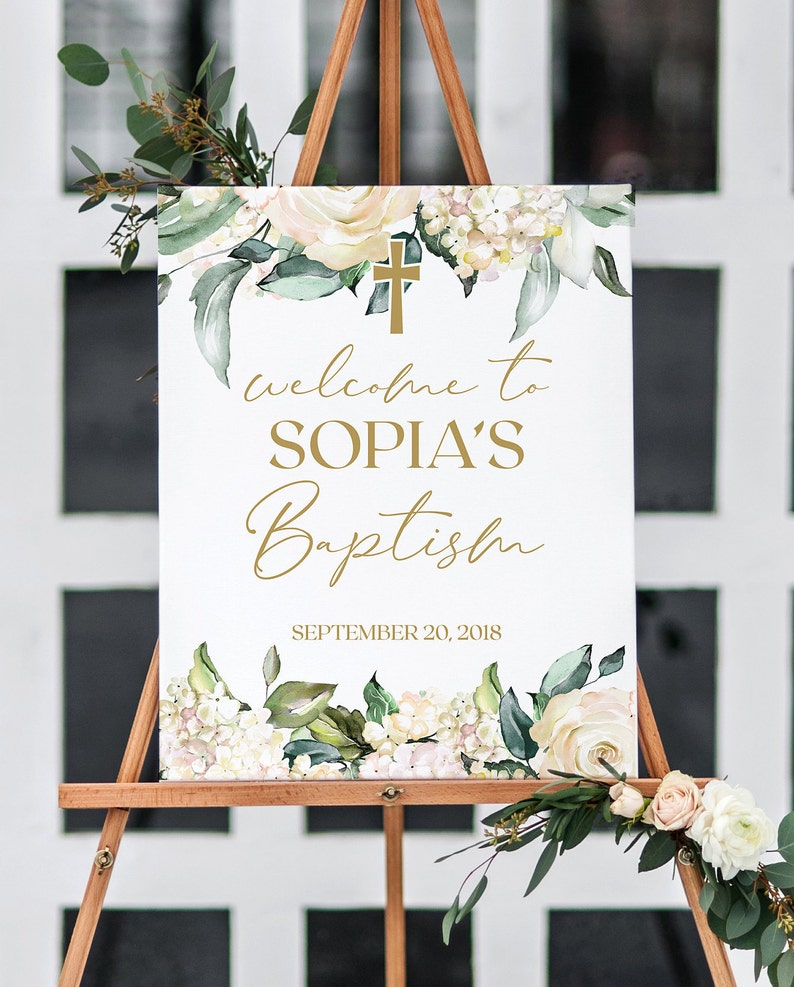 Baptism Welcome Sign Personalized Baptism Print Custom | Etsy