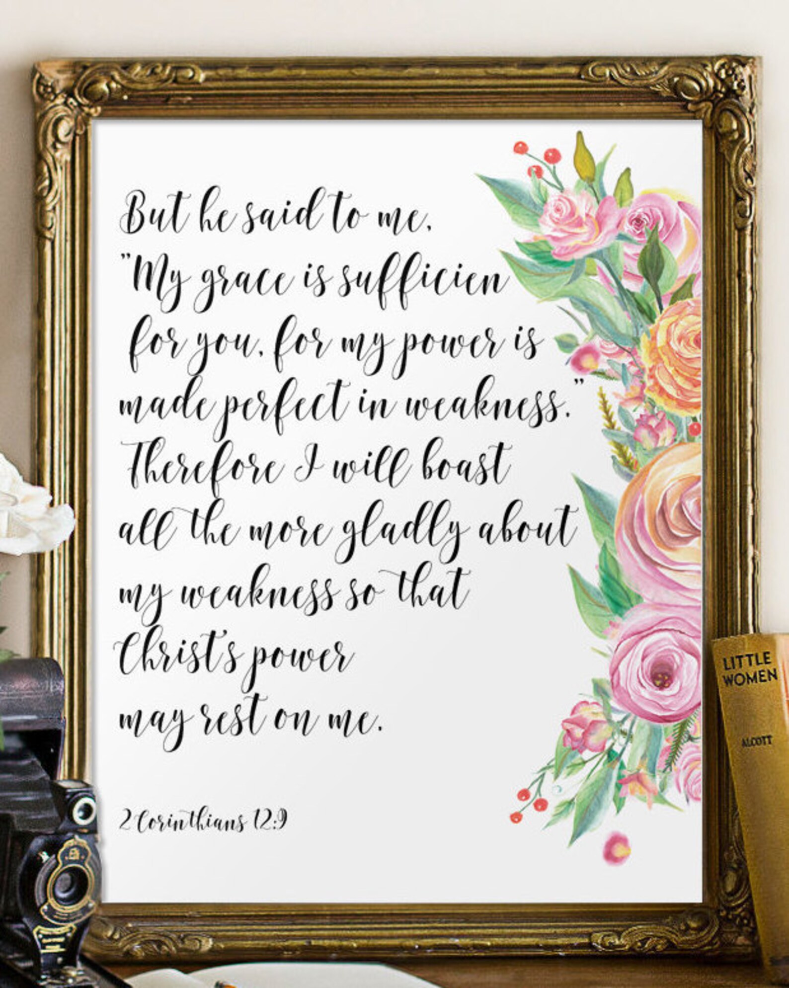 Bible Verse Print Art Scripture Art Christian Wall Art Home | Etsy