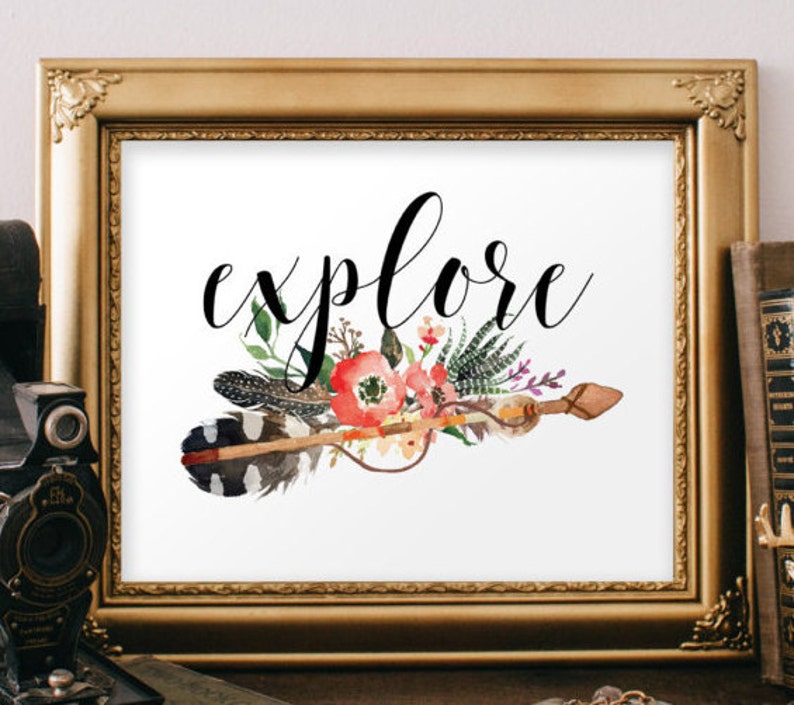 Nursery Decor Adventure Sign Explore Sign Explore Print - Etsy