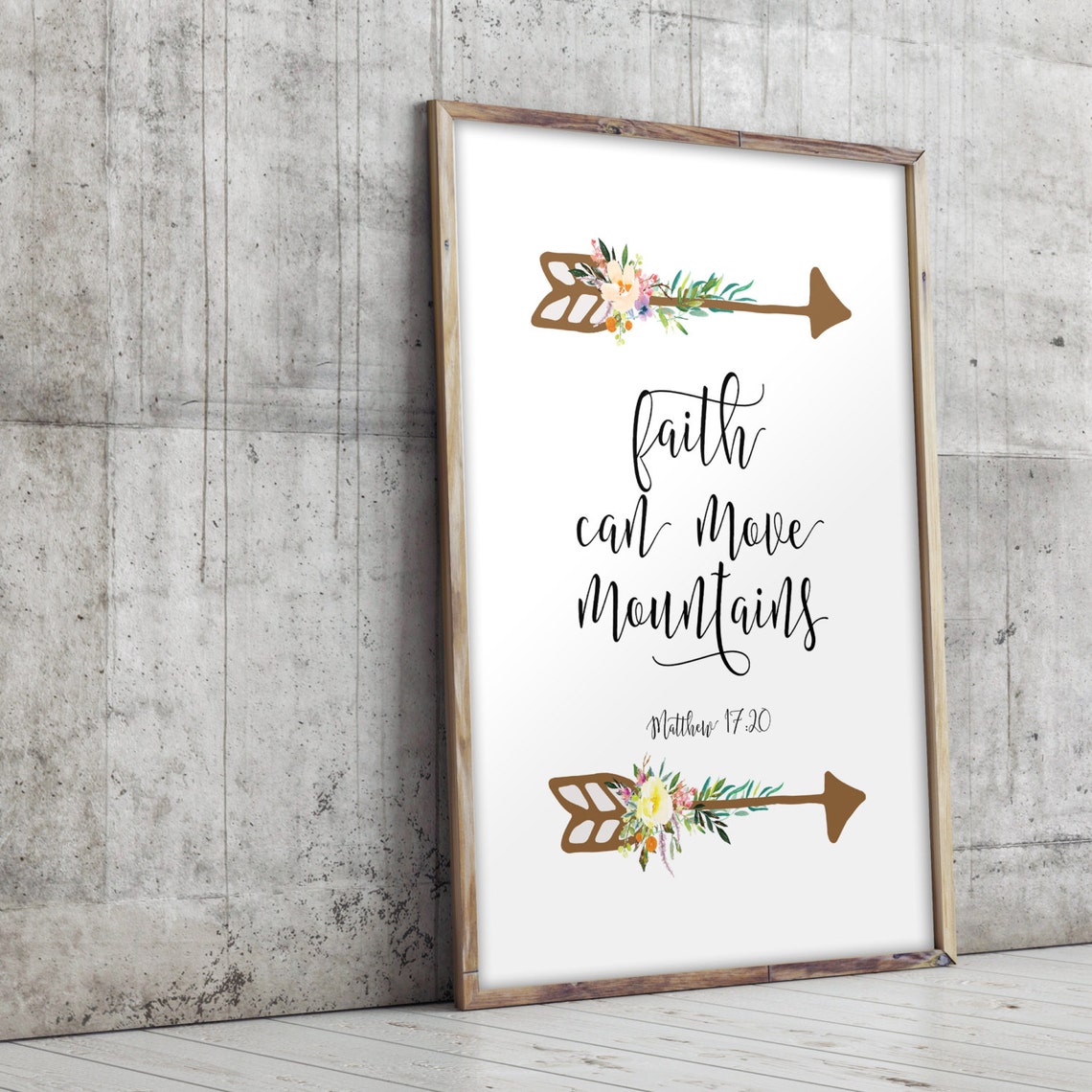 Faith Can Move Mountains Scripture Print Art Bible Verse - Etsy