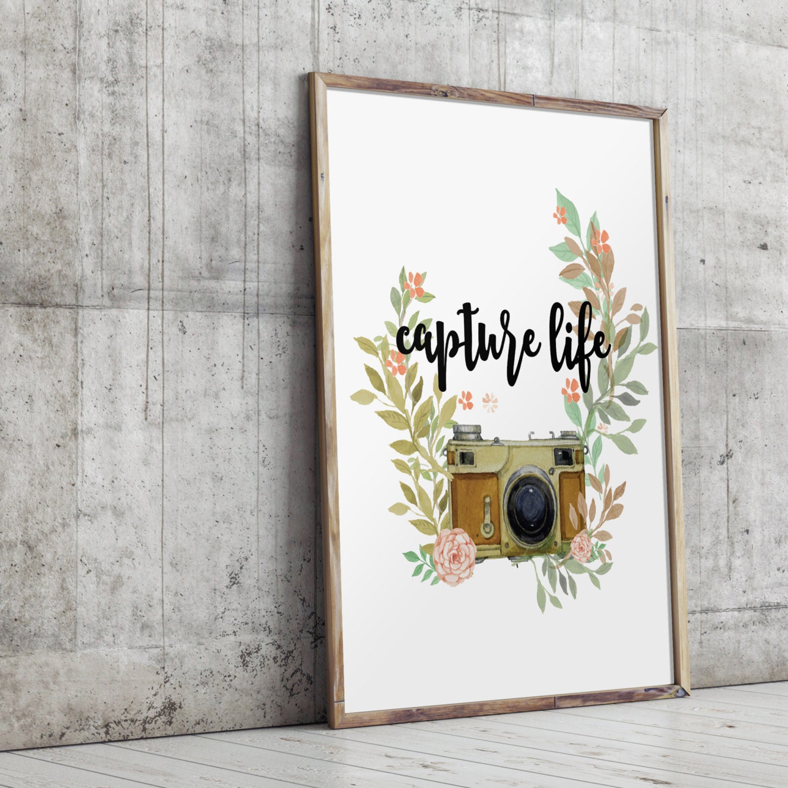 Camera Art Print Printable Art Inspirational Quote | Etsy