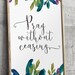 Christian Wall Art, Bible Verse Art, Pray Without Ceasing, Home Decor ...