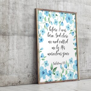 Nursery Bible Verse Art Print, Christian Wall Art Decor, Bible Verse ...