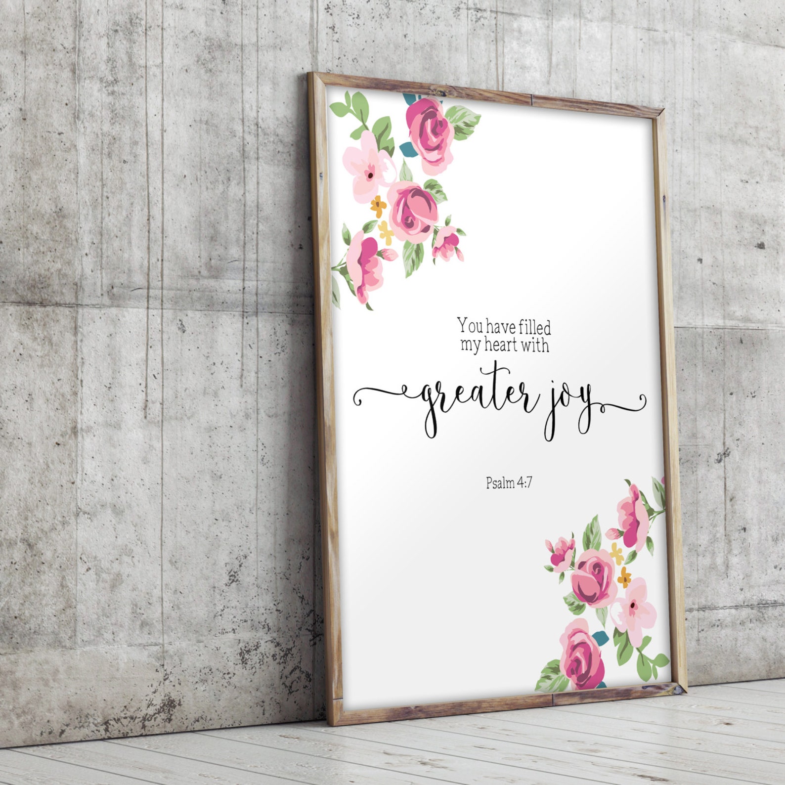 Psalm 4:7 Printable verses Bible quote print Bible verse | Etsy