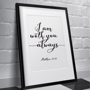 Printable Bible Verse Scripture Print Christian Wall Art Decor Poster I ...