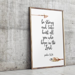 Bible Verse Art Print Instant Download Inspirational Quote Scripture ...