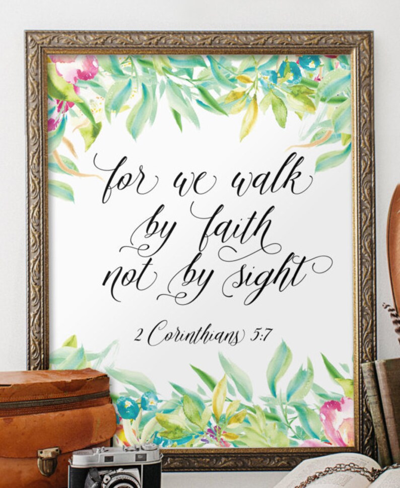 Scripture art print Bible verse Printable scripture verses | Etsy
