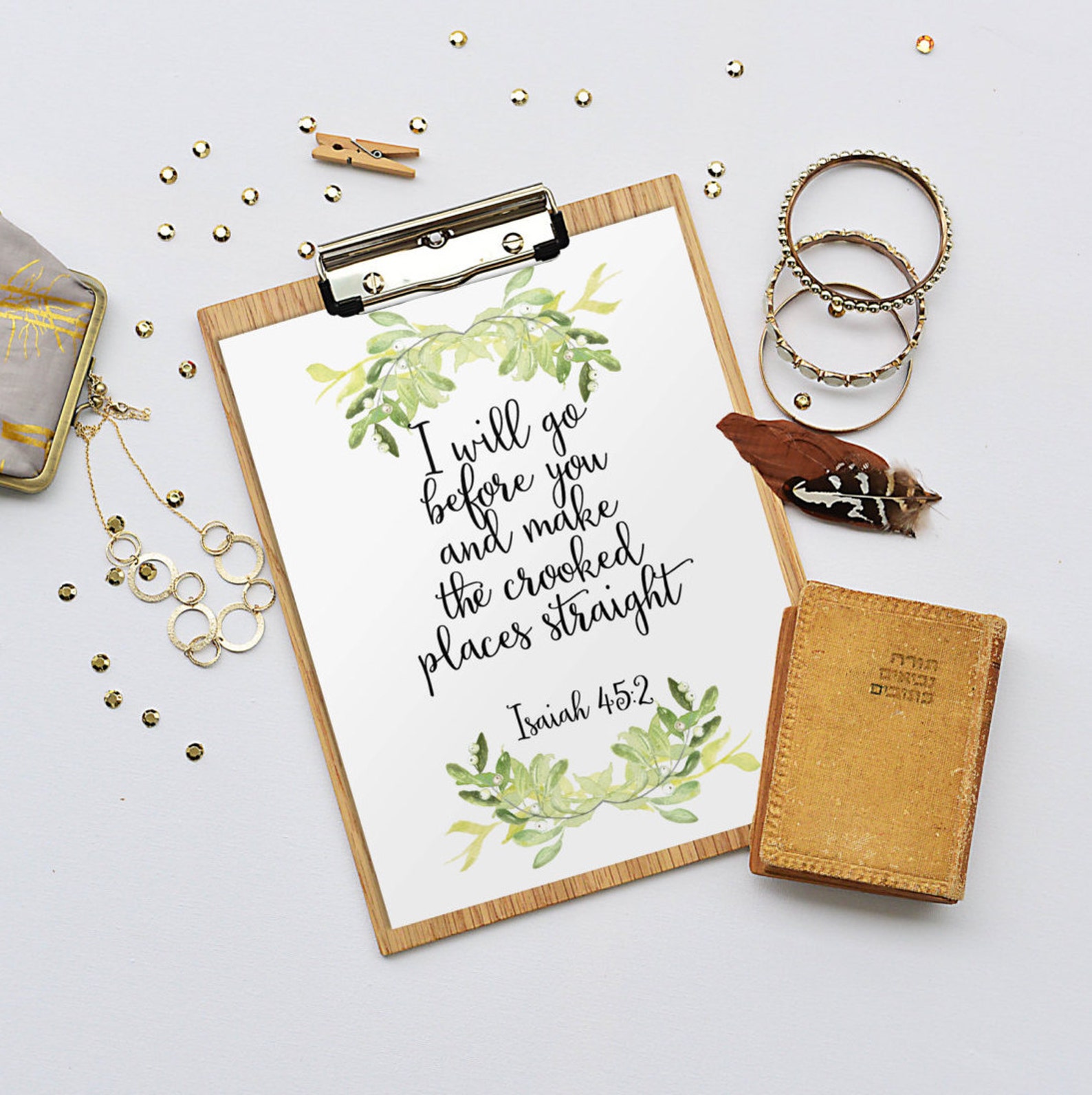 Isaiah 45:2 Bible Verse Art Scripture Art Print Printable - Etsy