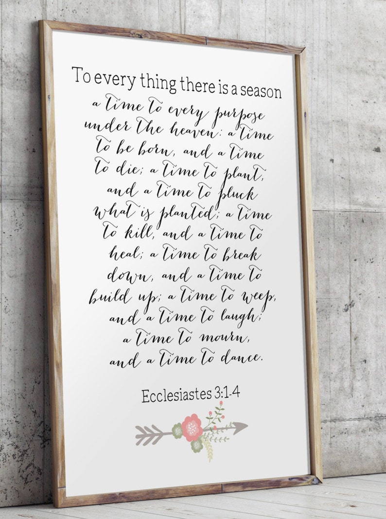 Bible verse wall art hand lettered calligraphy printable | Etsy